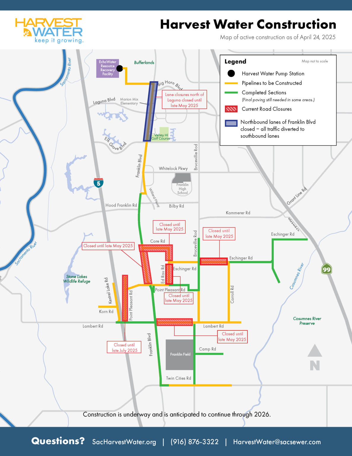 Harvest Water Construction Updates - Sacramento Area Sewer District