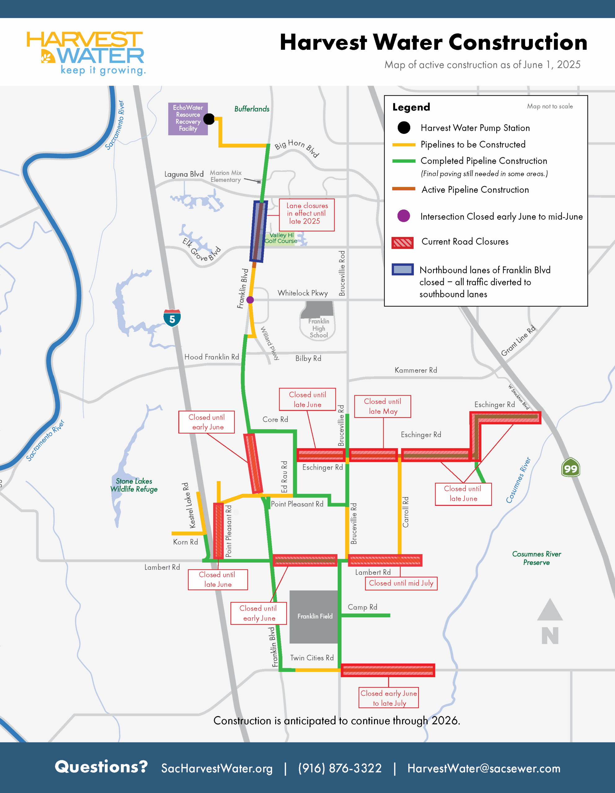 Harvest Water Construction Updates - Sacramento Area Sewer District