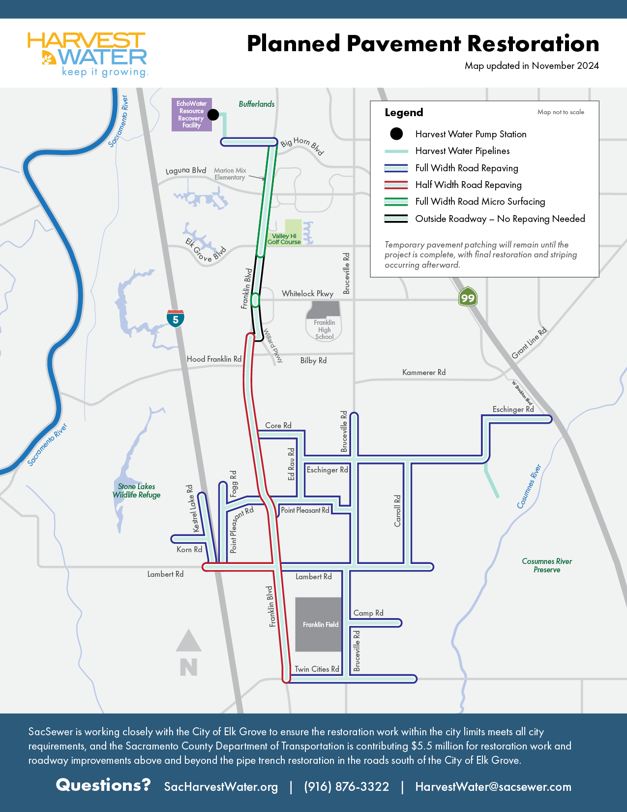 Harvest Water Construction Updates - Sacramento Area Sewer District